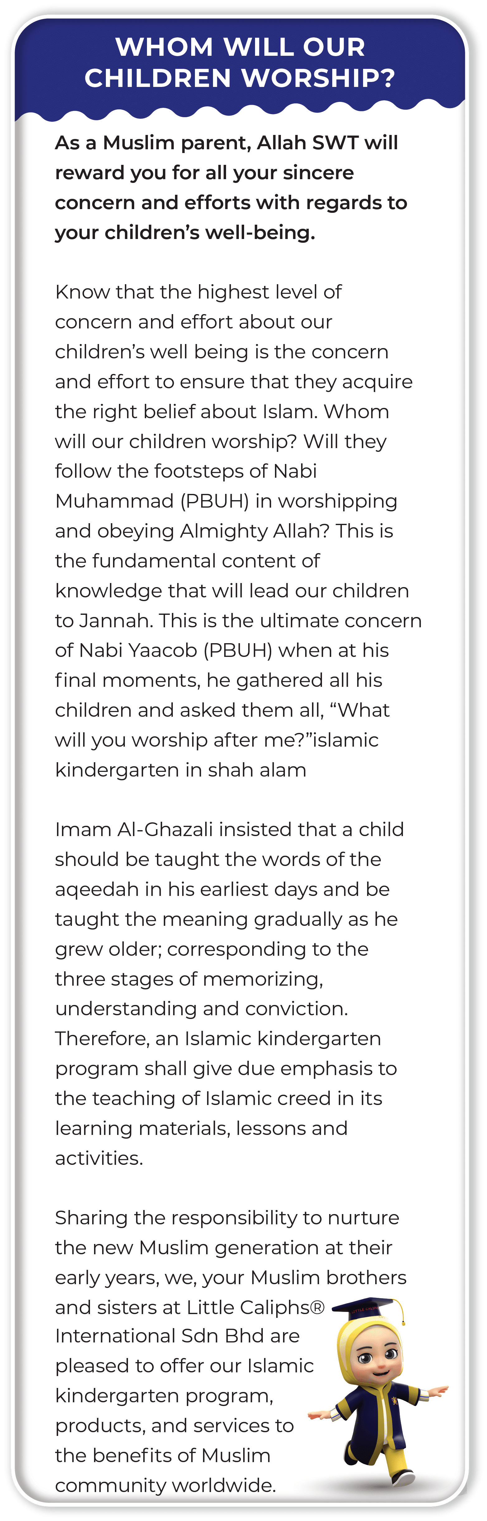 Pendidikan Awal Kanak-Kanak Islam l Little Caliphs